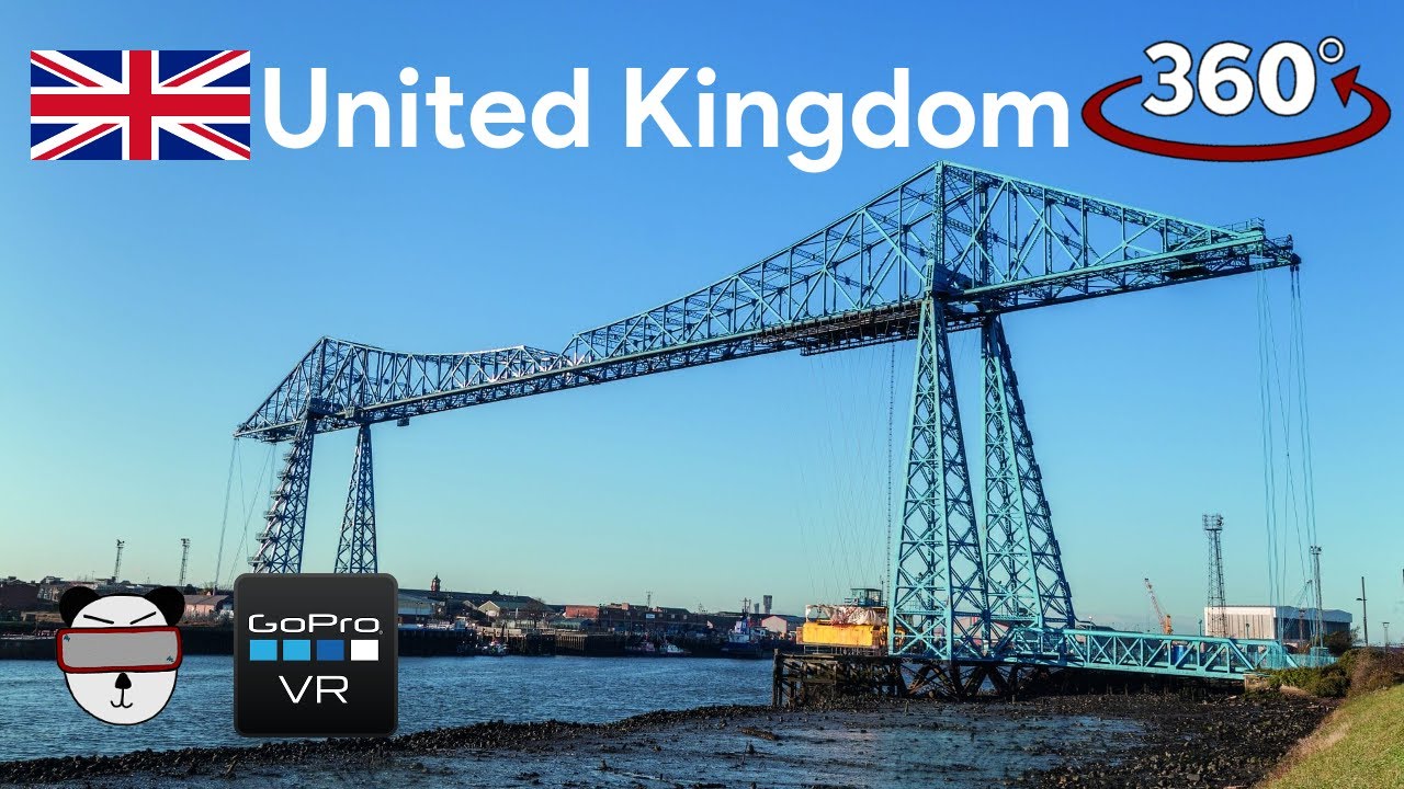 🌍 360° Tees Transporter Bridge | Middlesbrough, United Kingdom 🇬🇧【GoPro ...