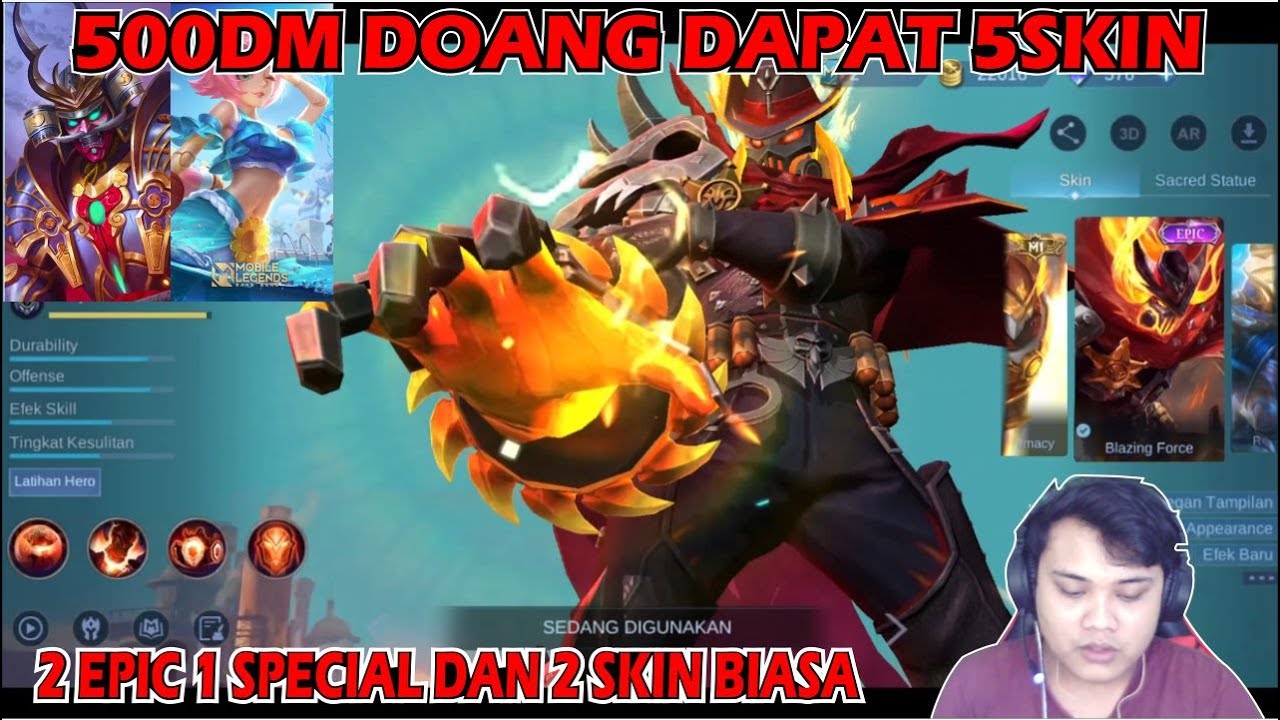 DRAW SKIN HOKI 1X SPIN DAPAT SKIN EPIC, PLAYER GRATISAN IRI LIHAT VIDEO ...