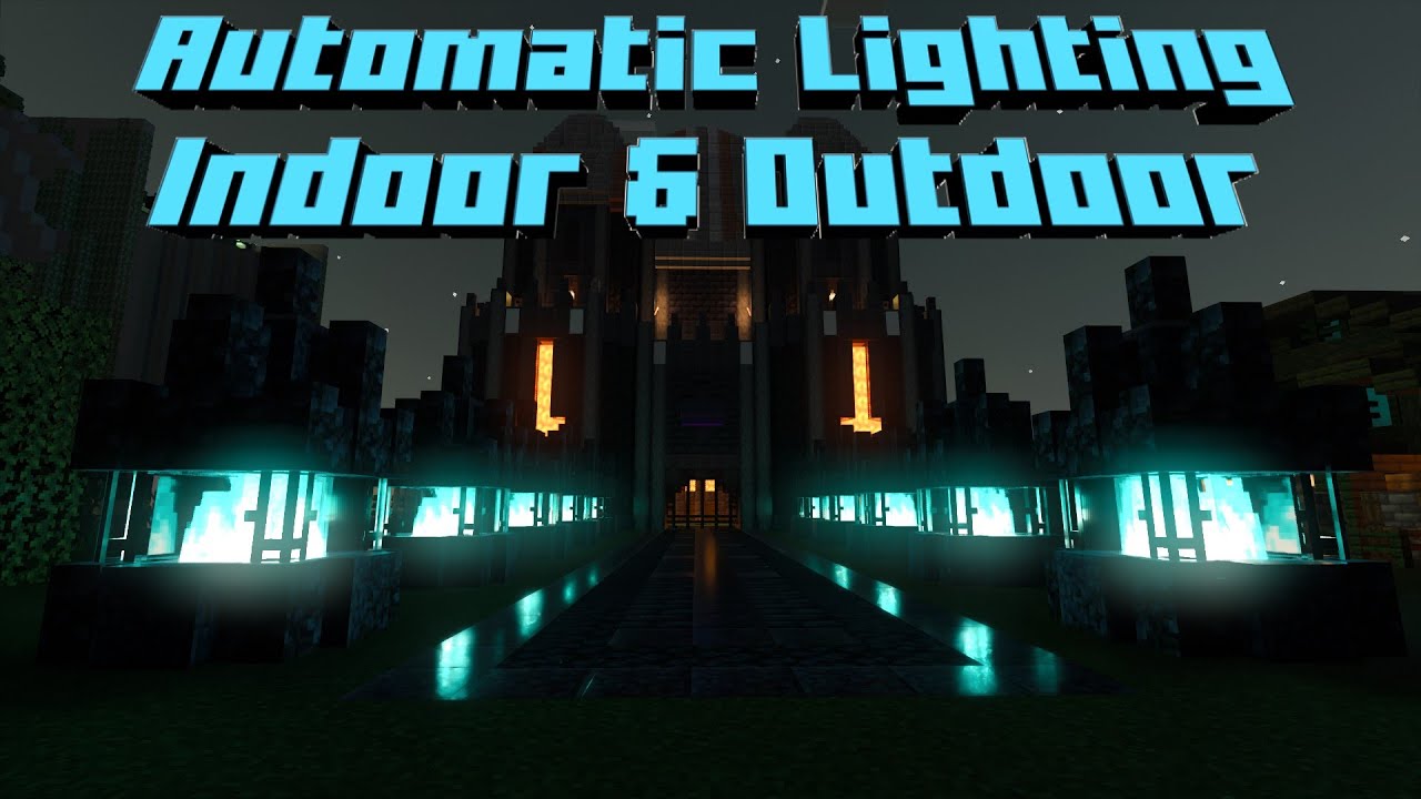 Automatic Outdoor Lighting - Minecraft Bedrock - All Platforms! - YouTube