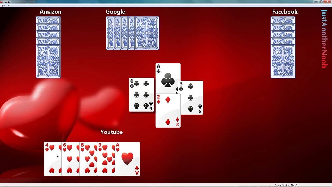 Lets Play Windows Hearts - Game #14 "Win, win, win" - 7. Round - YouTube
