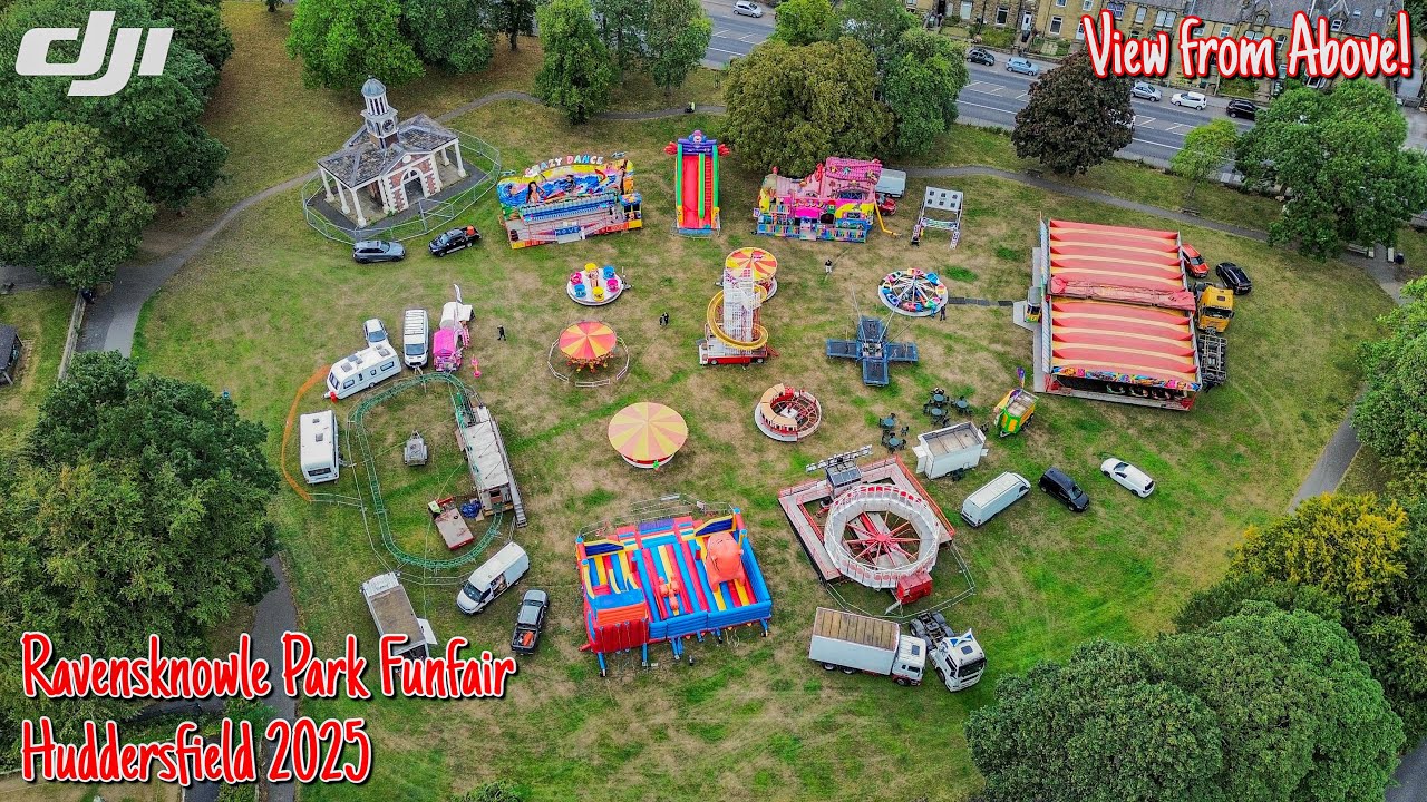 Ravensknowle Park Funfair Huddersfield From Above August 2025 | DJI ...