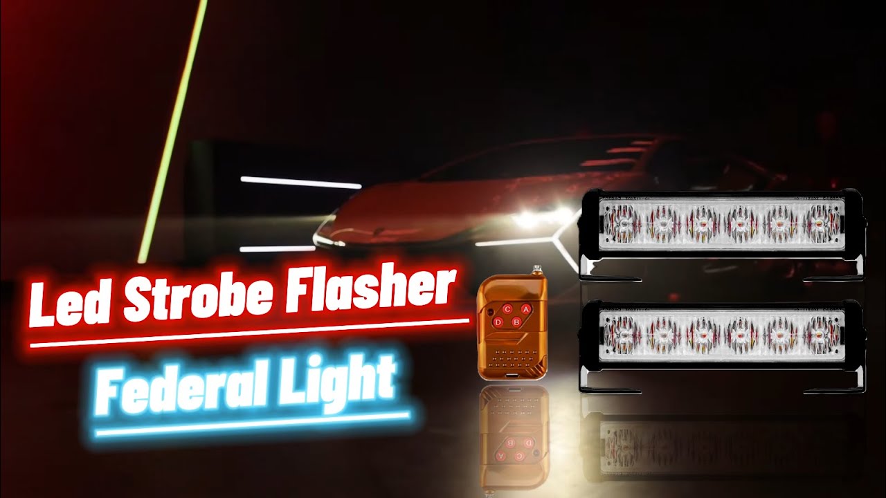 FABTEC Aluminium 12 Corded Electric Led Strobe Flasher Federal Light ...