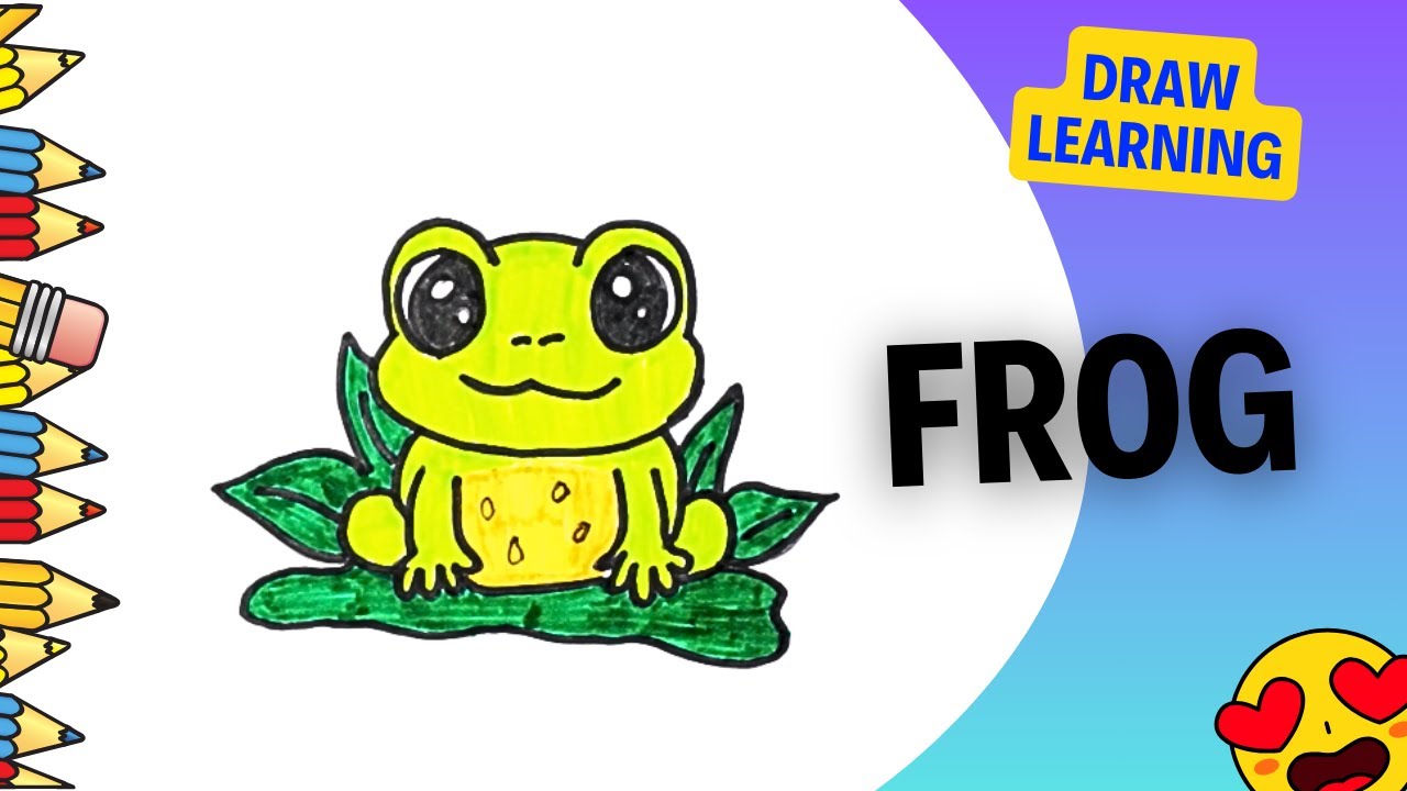 How to Draw a FROG While Learning SPANISH 🖍 🐸🤗 - YouTube