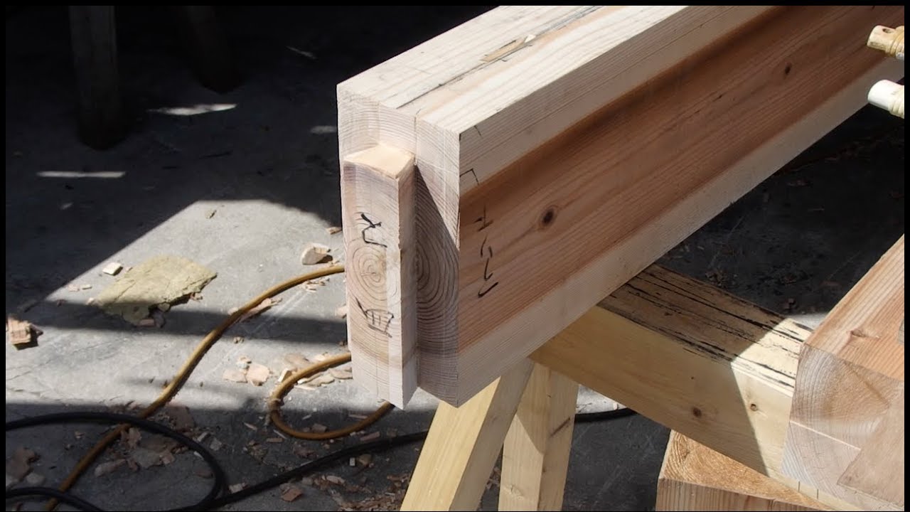 Ari Shiguchi (dovetail joint) Timelapse 宮大工が職人技で教える初心者のためのありの仕口の刻み方動画 ...