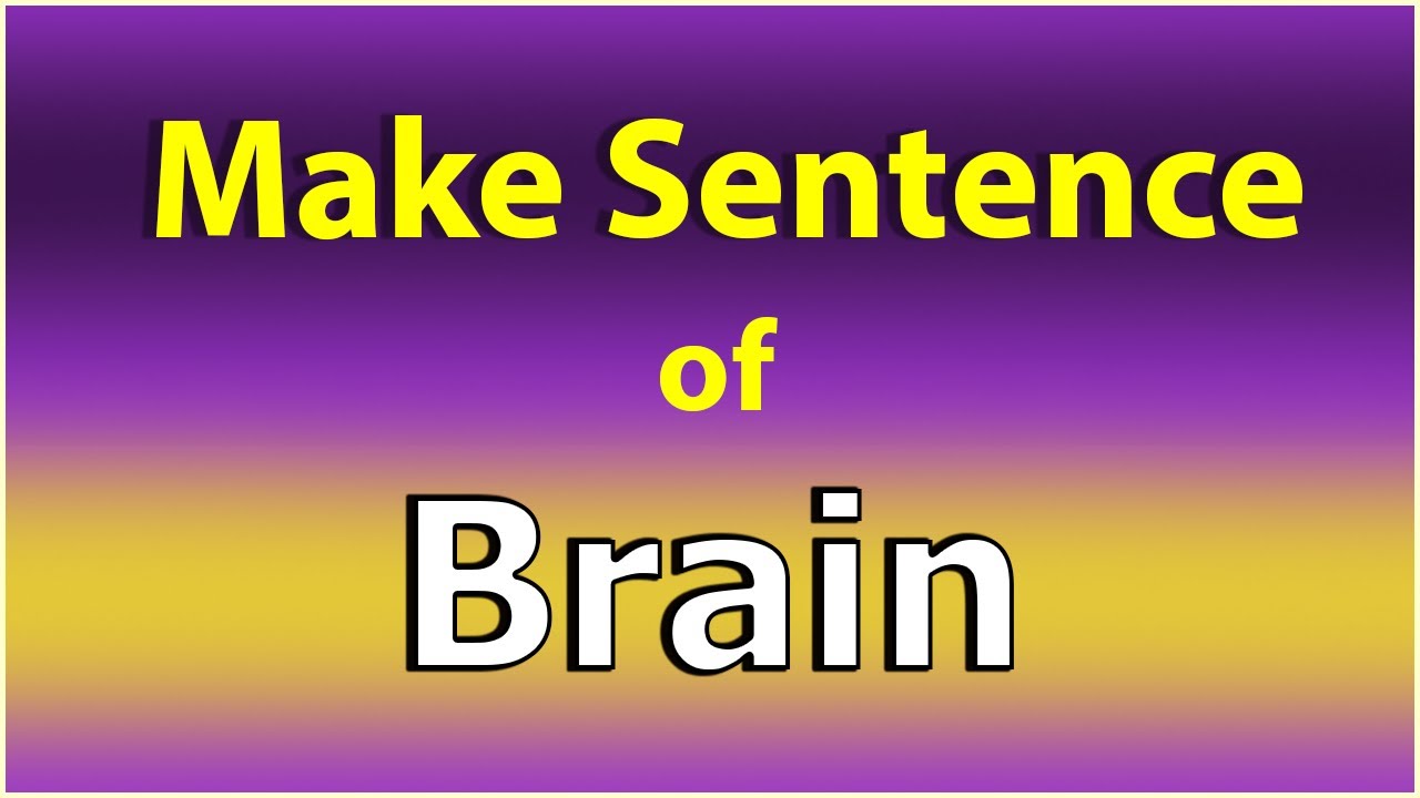 Make Sentence of Brain. Brain in a Sentence. Brain use in Sentence ...
