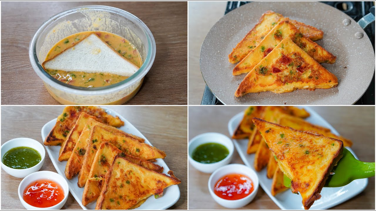 Besan Toast Recipe | Bread Pakora Recipe | Easy Snacks - YouTube