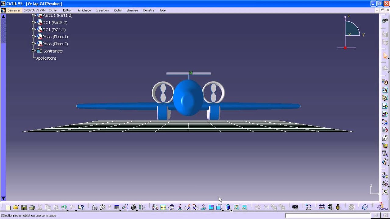 Model small Aircraft - Catia - YouTube