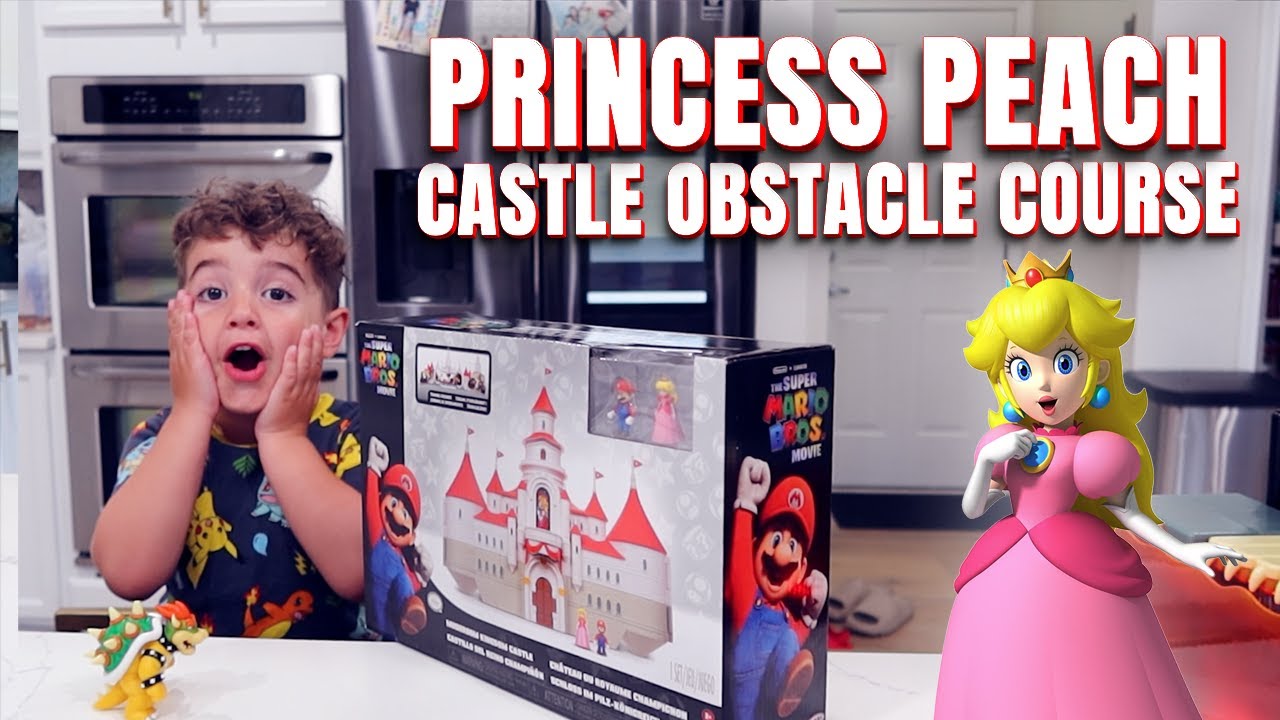 Unboxing Princess Peach Castle Obstacle Course | Elis Toy Review - YouTube
