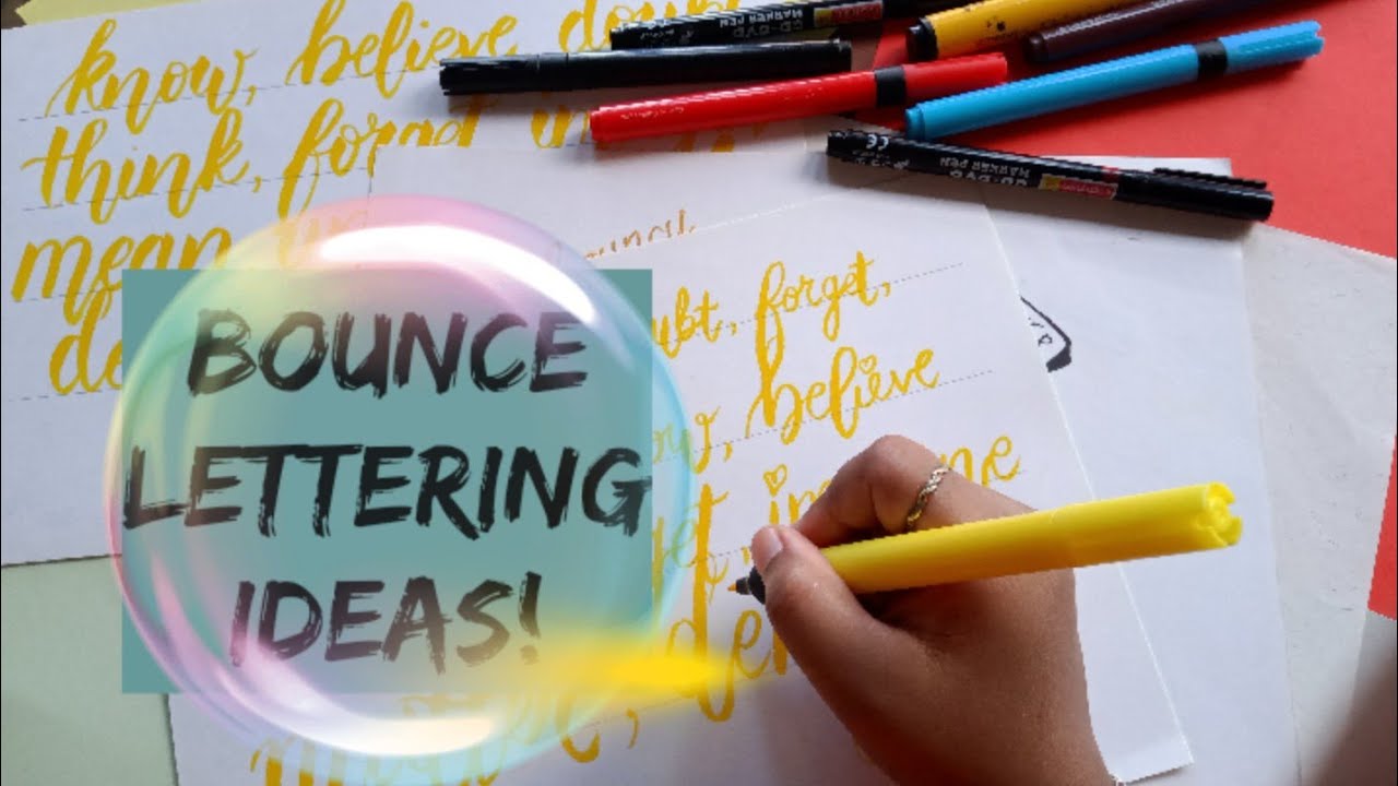 Bouncy Lettering Tutorial- How to Create Bouncy Calligraphy| - YouTube