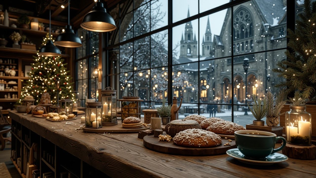 Cozy Winter Jazz & Coffee Shop Ambiance ~ Relaxing Smooth Piano for ...