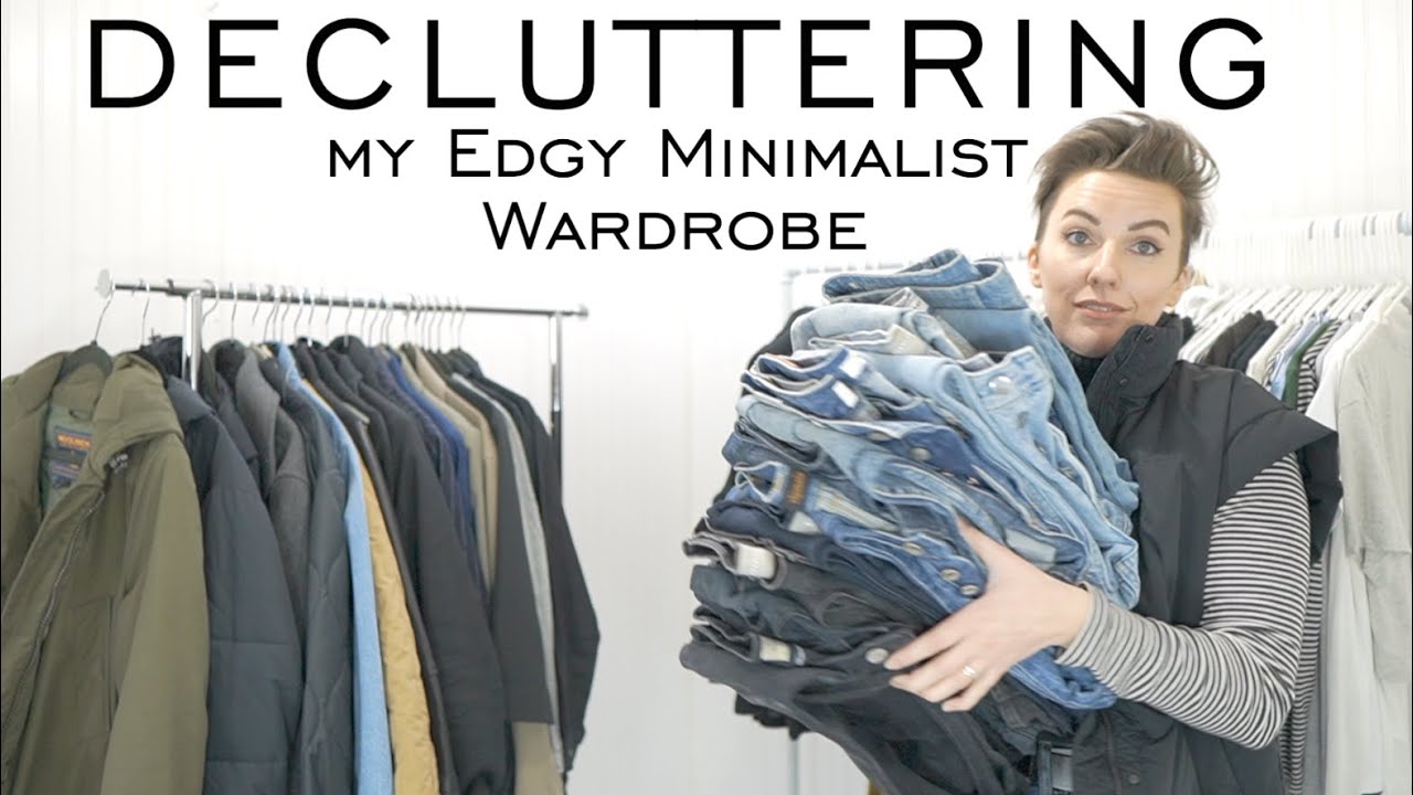 Time to DECLUTTER my EDGY CHIC MINIMALIST WARDROBE / New Year / Closet ...