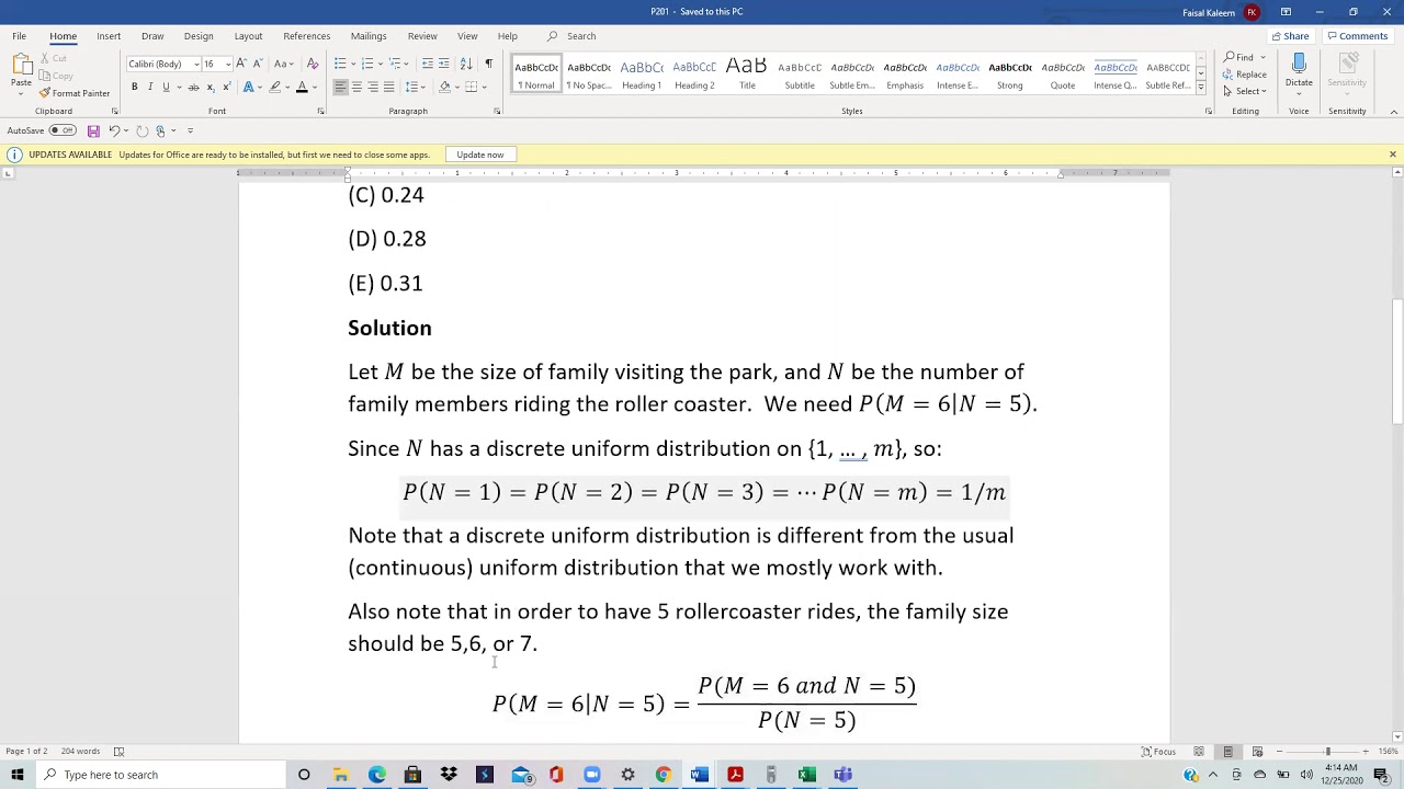 Actuarial SOA Exam P Sample Question 150 (once 201) Solution - YouTube