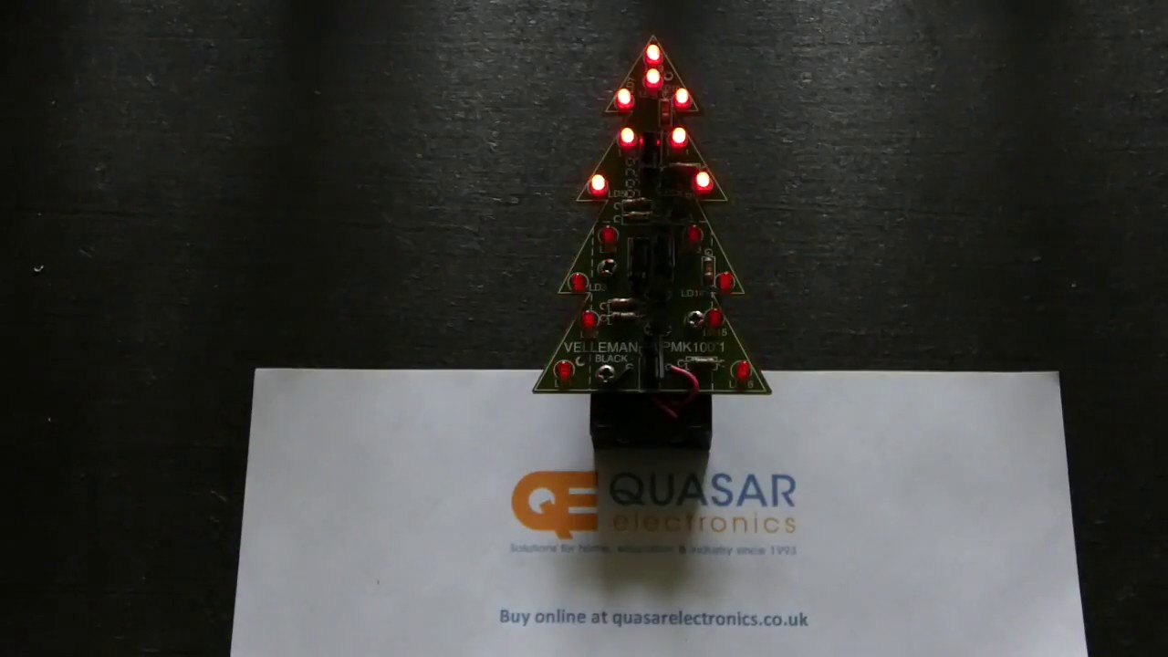 Velleman MK100 - Electronic Christmas Tree Kit - YouTube