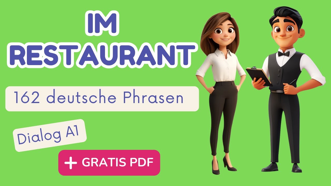 Deutsch lernen: Im Restaurant – Einfacher Dialog für Anfänger (A1 ...