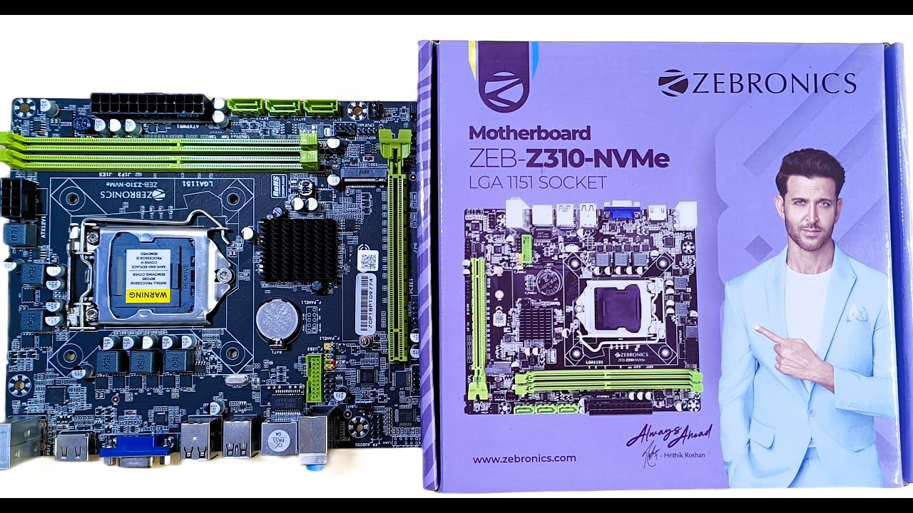 ZEBRONICS Z310 NVMe SUPPORT MOTHERBOARD UNBOXING AND REVIEW - YouTube