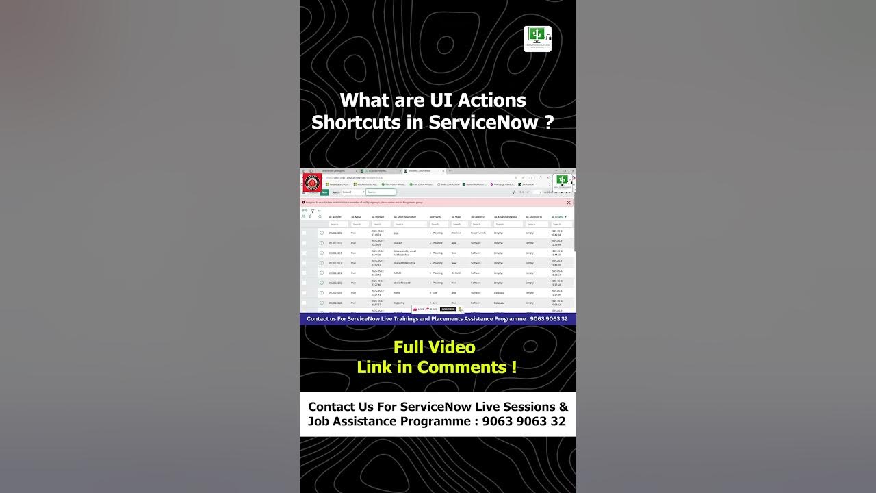 What are UI Actions Shortcuts in ServiceNow ? | ServiceNow By Veda ...