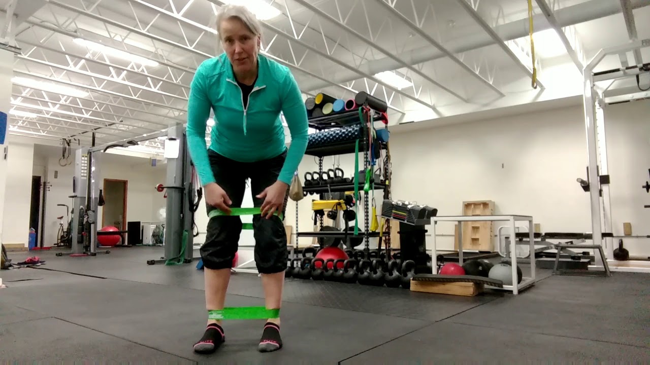 Lateral mini-band walks - YouTube