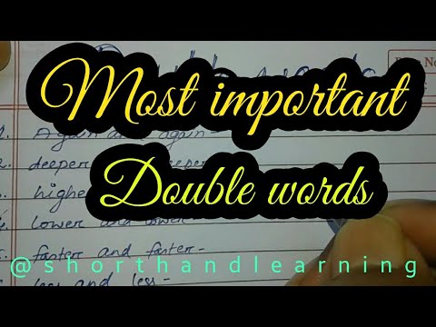 25 Most Important Double words | its trick to write- Shorthand learning ...