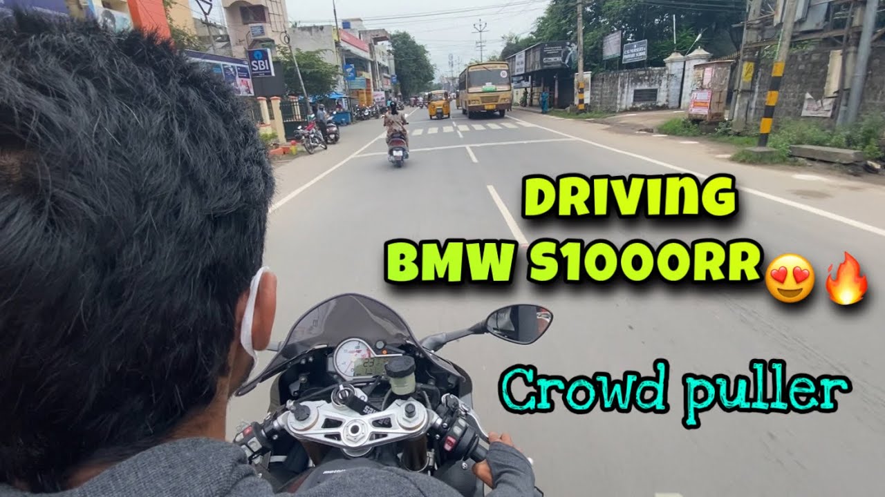 Driving BMW S1000RR 🔥 Crowd Puller | ARROW full system Exhaust 💥 Lakshu ...