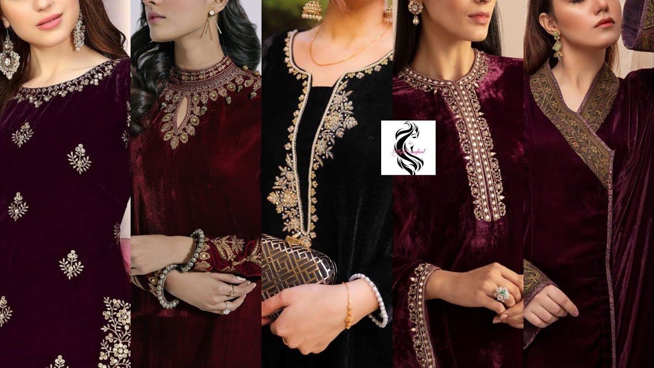 Most Demanding Velvet simple and embroidered Suite Wedding party Mehndi ...