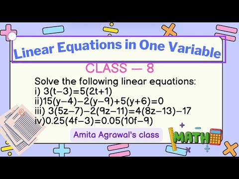 Simplify and solve the following equations in one variable - YouTube