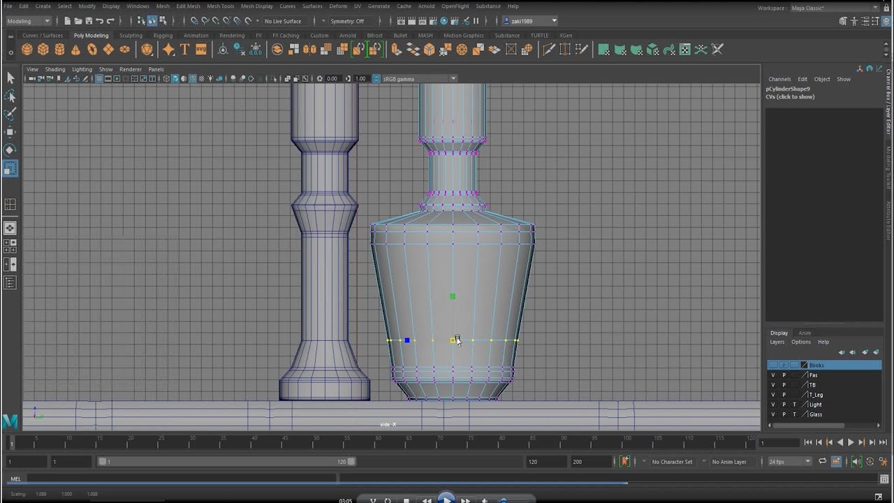 Maya: Create Vase in Modeling object - YouTube