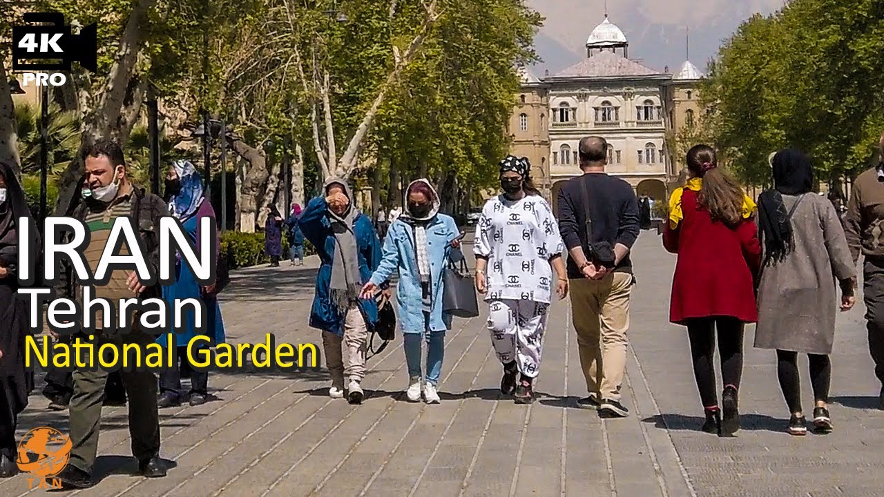 IRAN Street walking Tour on The Gate of National Garden History of old ...