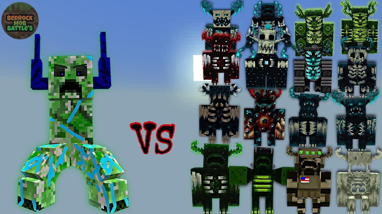 Omega Creeper Titan vs Warden Plus | Minecraft Bedrock | Mob Battle ...