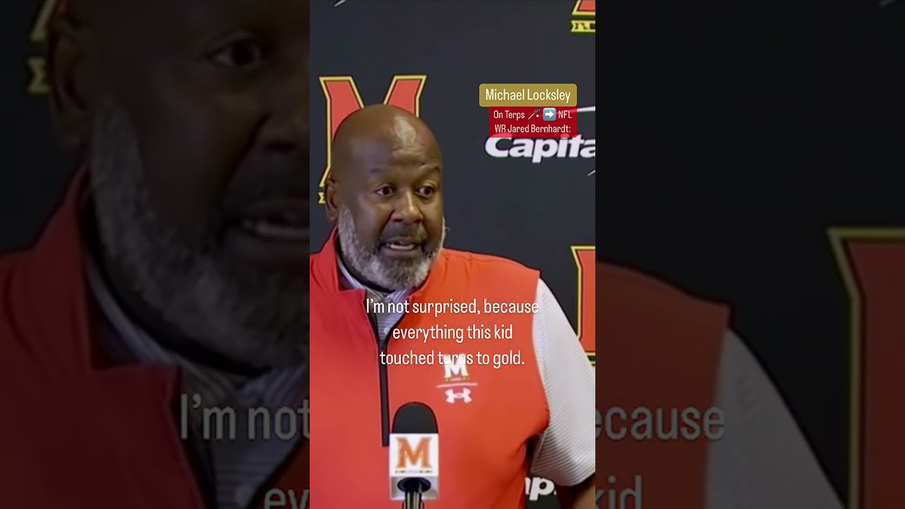 Maryland's Michael Locksley on Atlanta Falcons WR Jared Bernhardt | Big ...