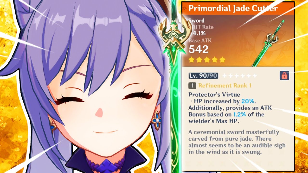Jade Cutter Is A Blessing Genshin Impact Jade Cutter Keqing Youtube