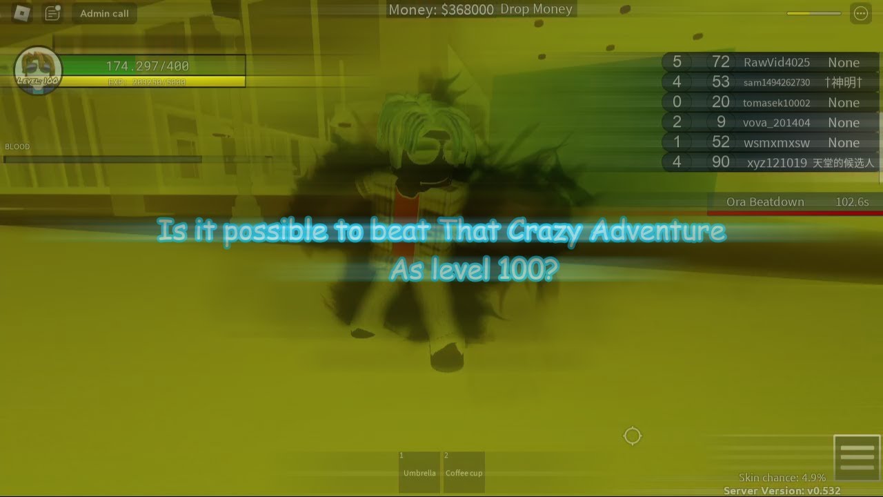 Is it possible to beat [That Crazy Adventure] as Level 100? - YouTube