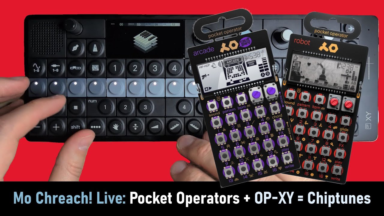 Making chiptunes by combining Pocket Operators and the OP-XY! - YouTube