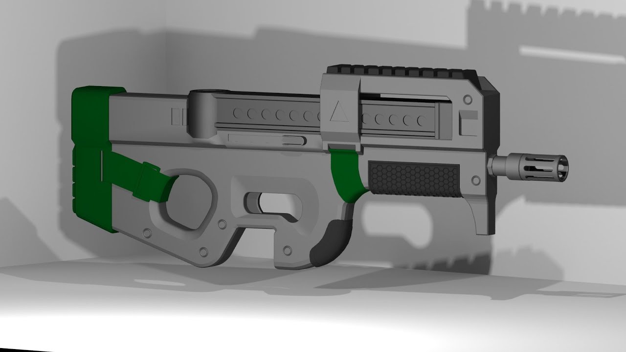 Submachine Gun Epic (Fortnite) 3DS Max Timelapse - YouTube