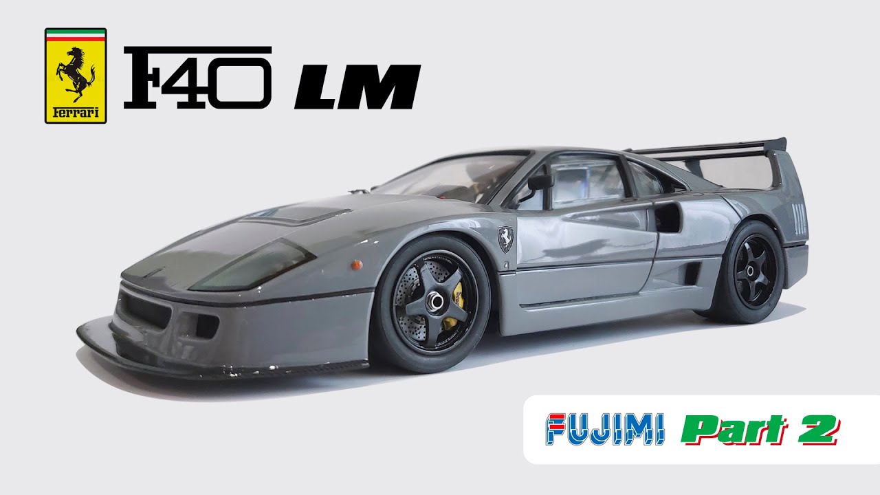 1/24 Building a Fujimi Ferrari F40 LM Nardo Gray Scale Model - Part 2 ...