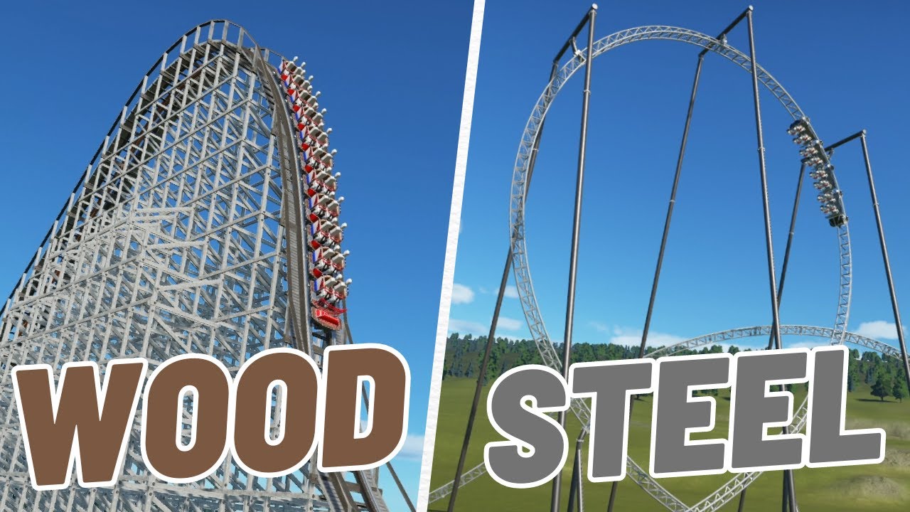 The Battle of Coasters: Wooden or Steel? | Planet Coaster Challenge - YouTube