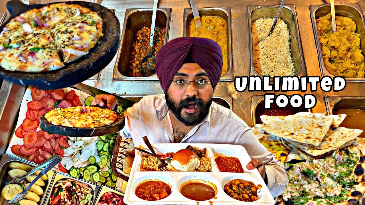 40+Items Unlimited Food | Veg Buffet | Unlimited Pizza | Indian Street ...