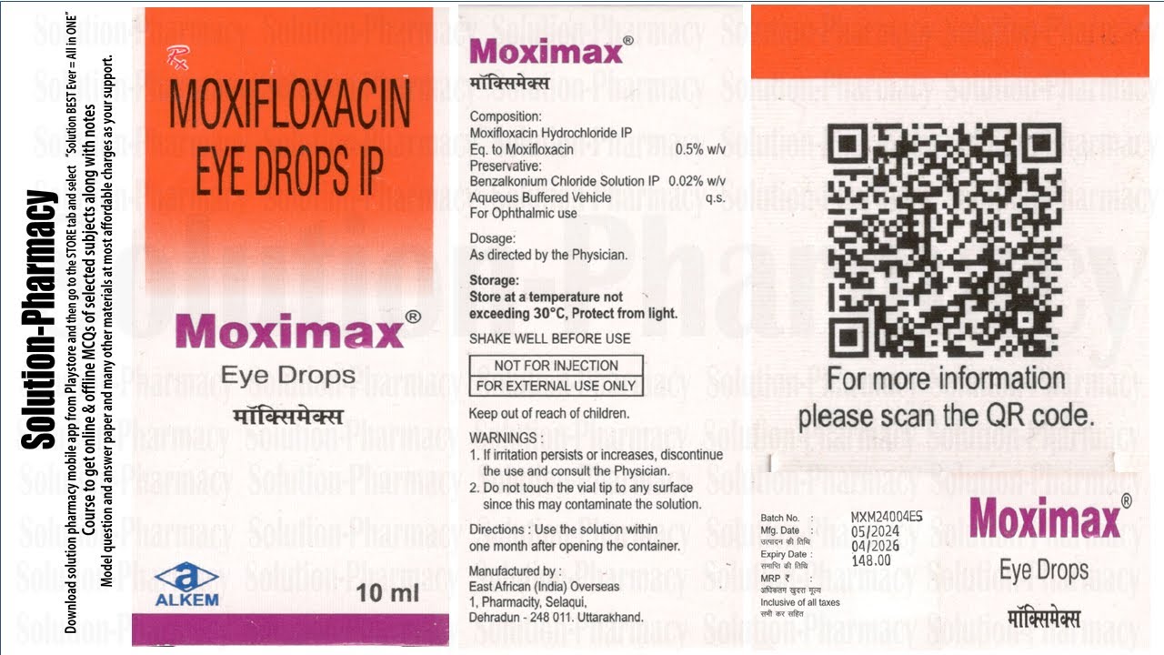 Moximax 0.5% Moxifloxacin Eye Drop | Treatment of Eye Infection ...