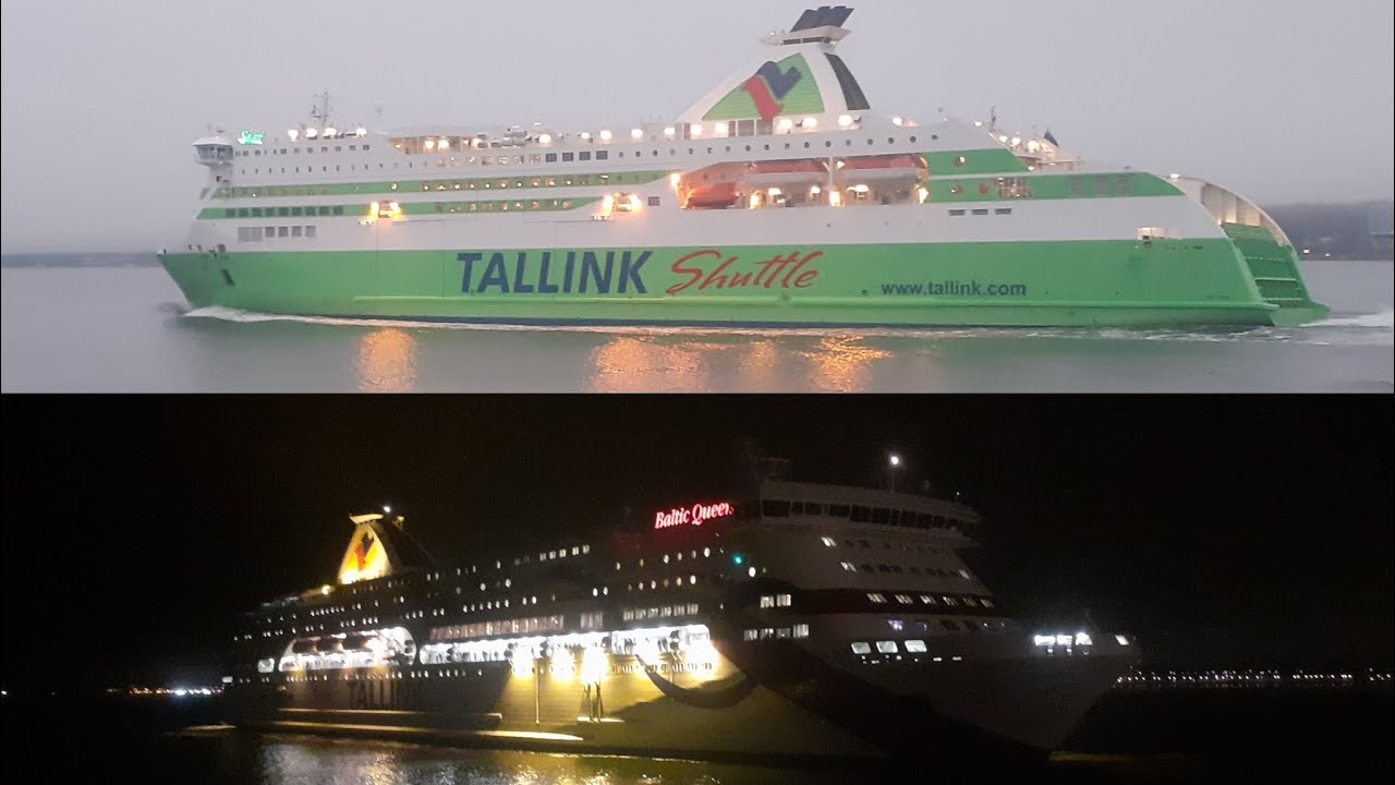 Tallink: M/S Star & M/S Baltic queen leaving Tallinn - YouTube