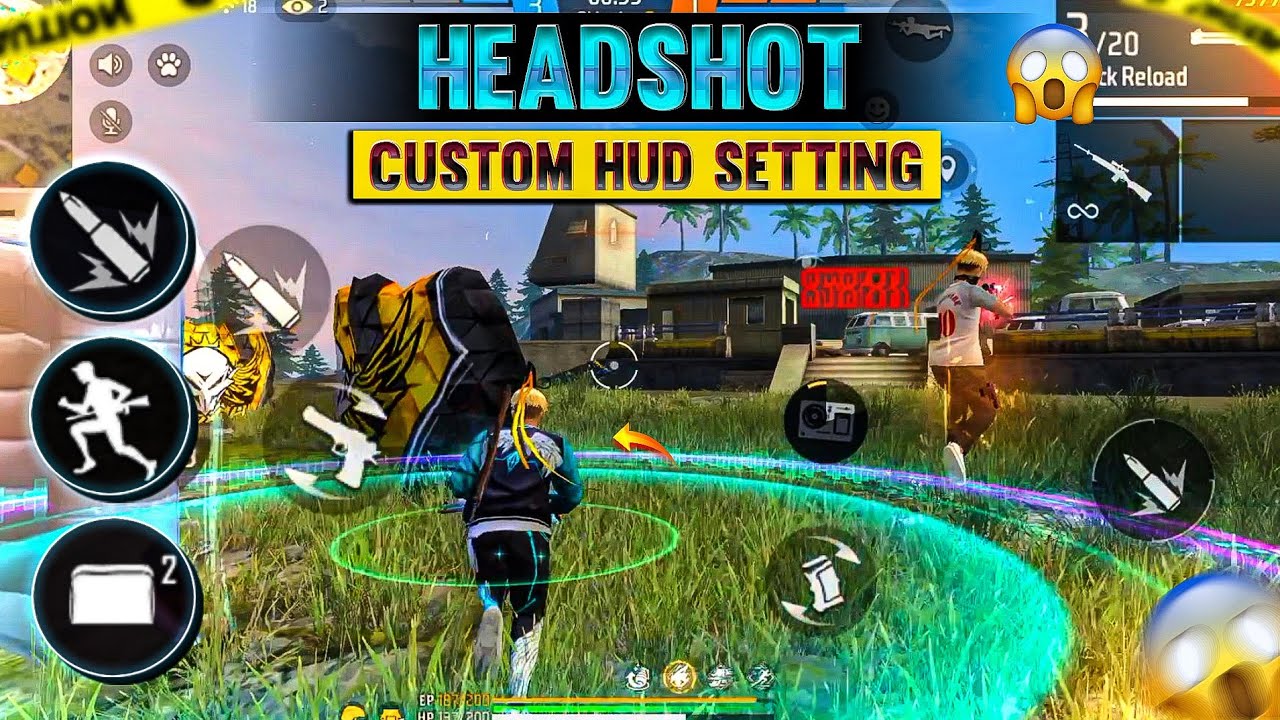 2023 Best Custom Hud"Settings"For Headshot | 2 Finger Custom Hud Free Fire | One Tap Hud 2 ...