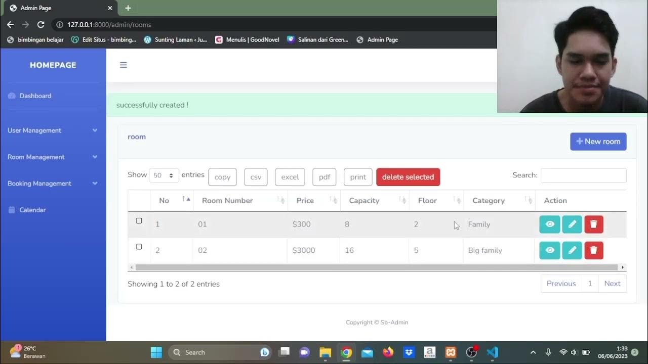 UAS Pemrograman Web tentang Website Reservasi Hotel menggunakan Laravel (Immanuel-H1051211035 ...
