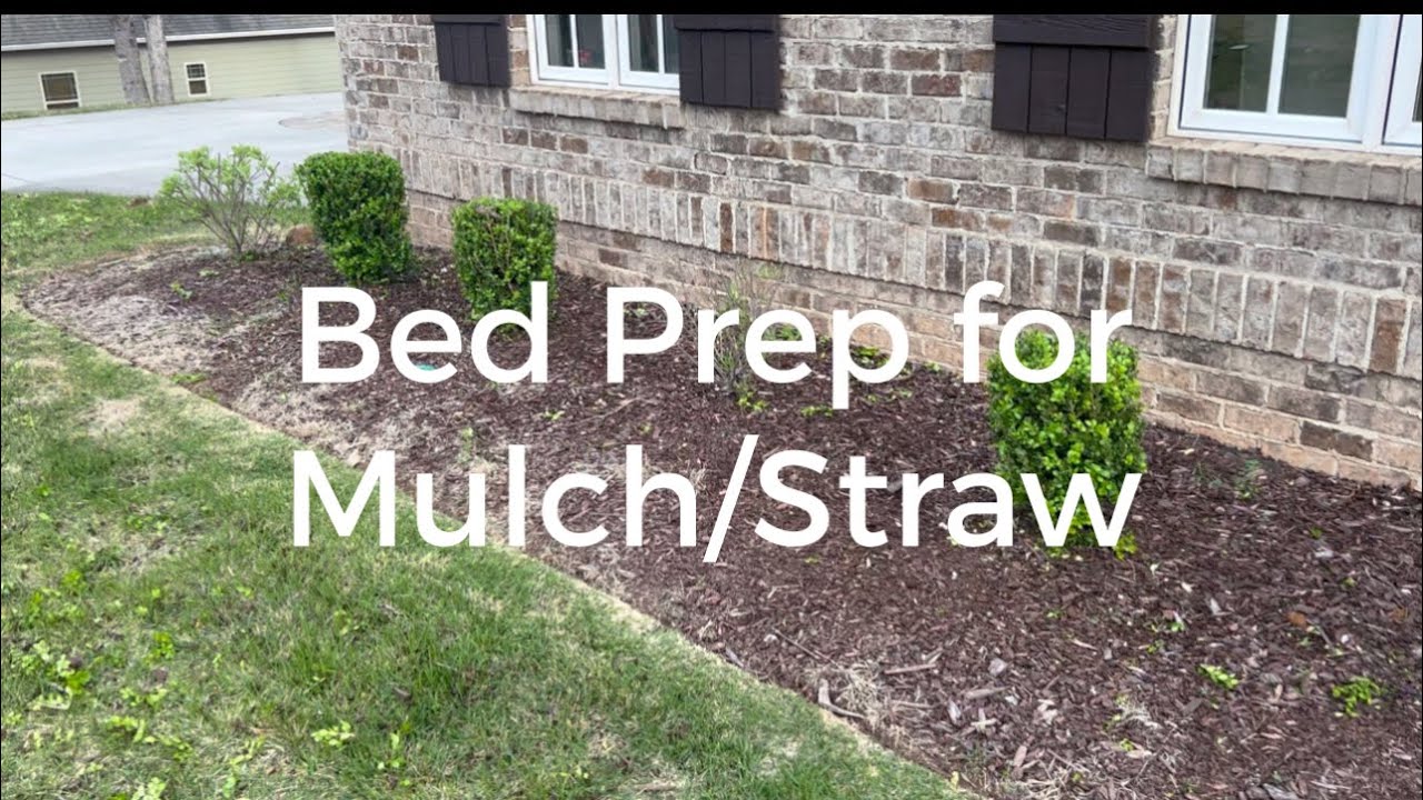 Flower bed prep suggestions before laying mulch/straw! - YouTube