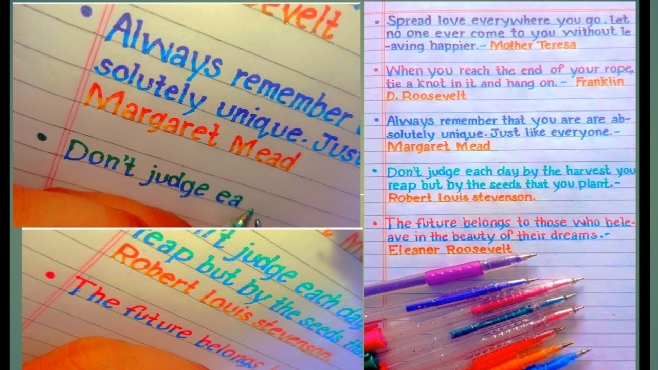 beautiful Neat and clean double shade color writing😍printed writing# ...