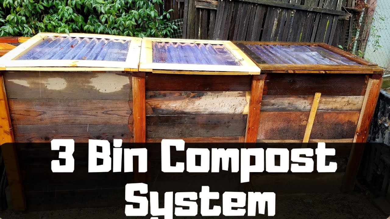 3 bin compost system (Hybrid aquaponic system) - YouTube