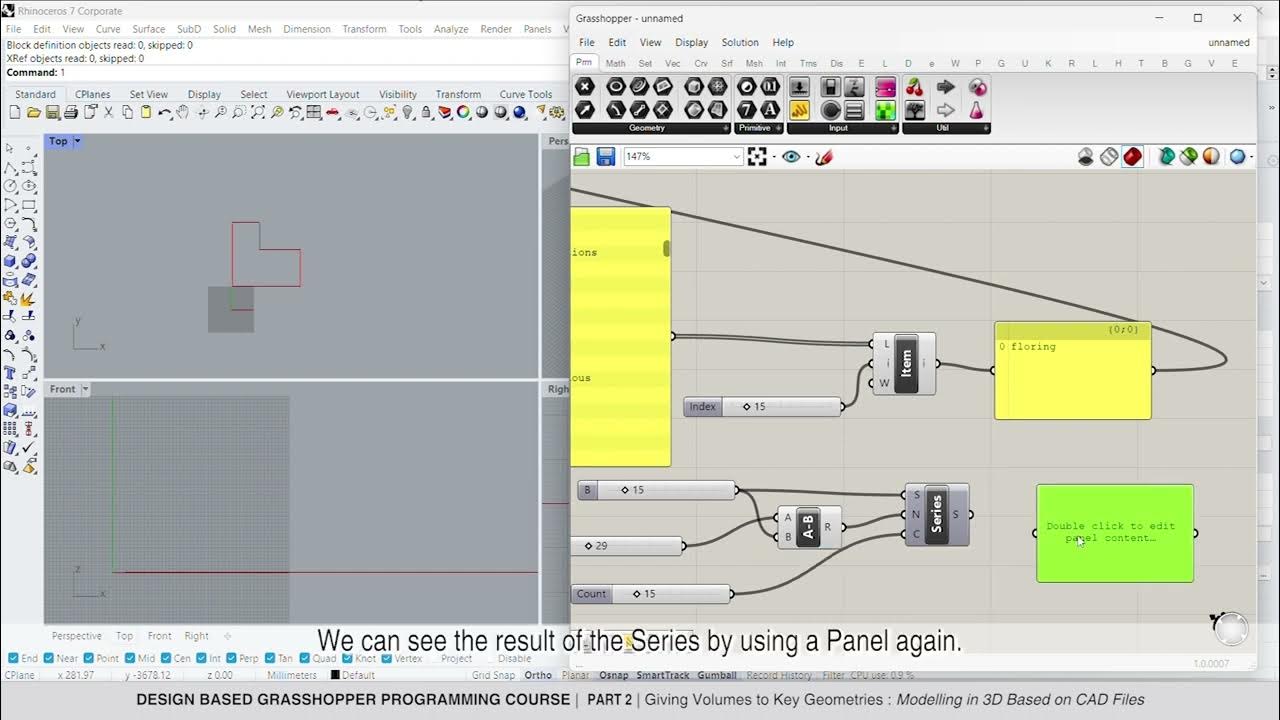 Grasshopper Basics Part 2/3: Modeling in 3D Using CAD Files - YouTube
