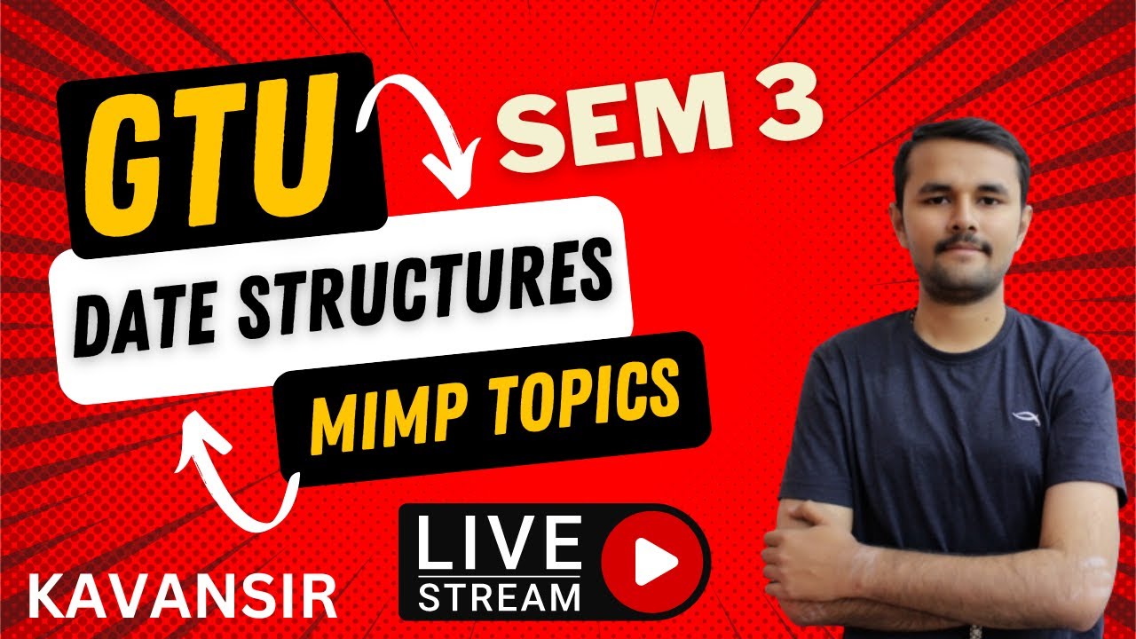 GTU SEM 3 | DS SUBJECT KI PREPERATION KESE KARE ? | SUPDA SAAF.. LIVE ...