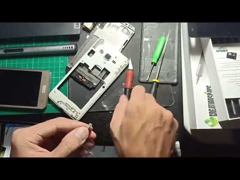 Samsung Galaxy J2 prime, power button problem, fix with epoxy.