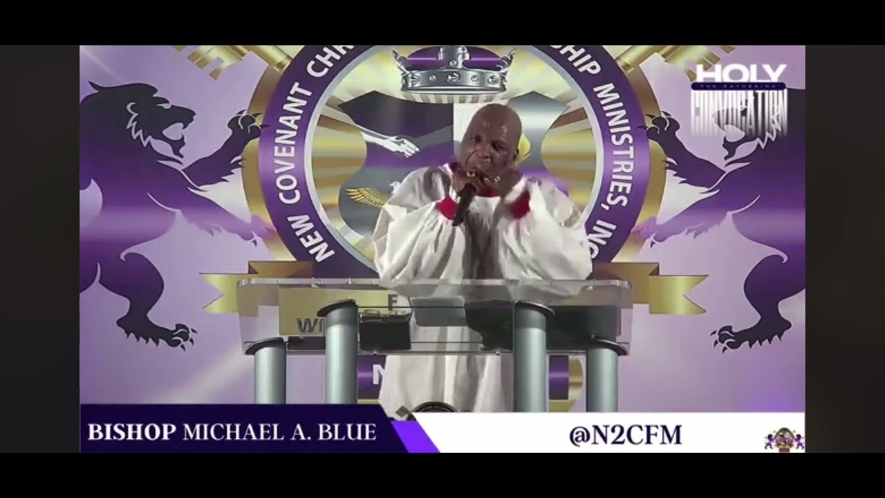 Bishop Michael Blue closing his sermon entitled (after I am anointed ...