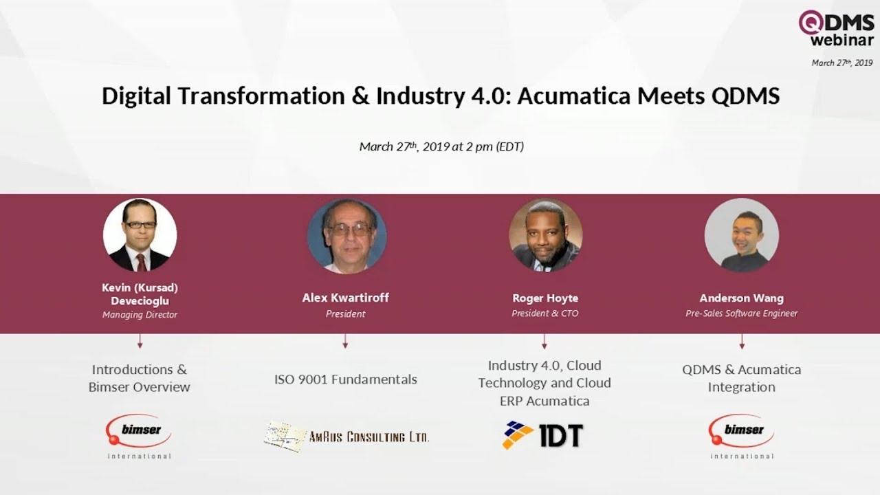 Executive Webinar - Digital Transformation & Industry 4.0: Acumatica ...