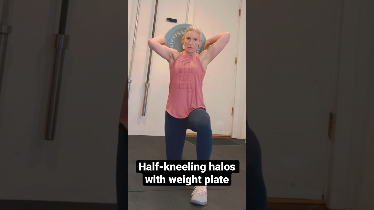 Half-Kneeling Halos with weight plate - YouTube