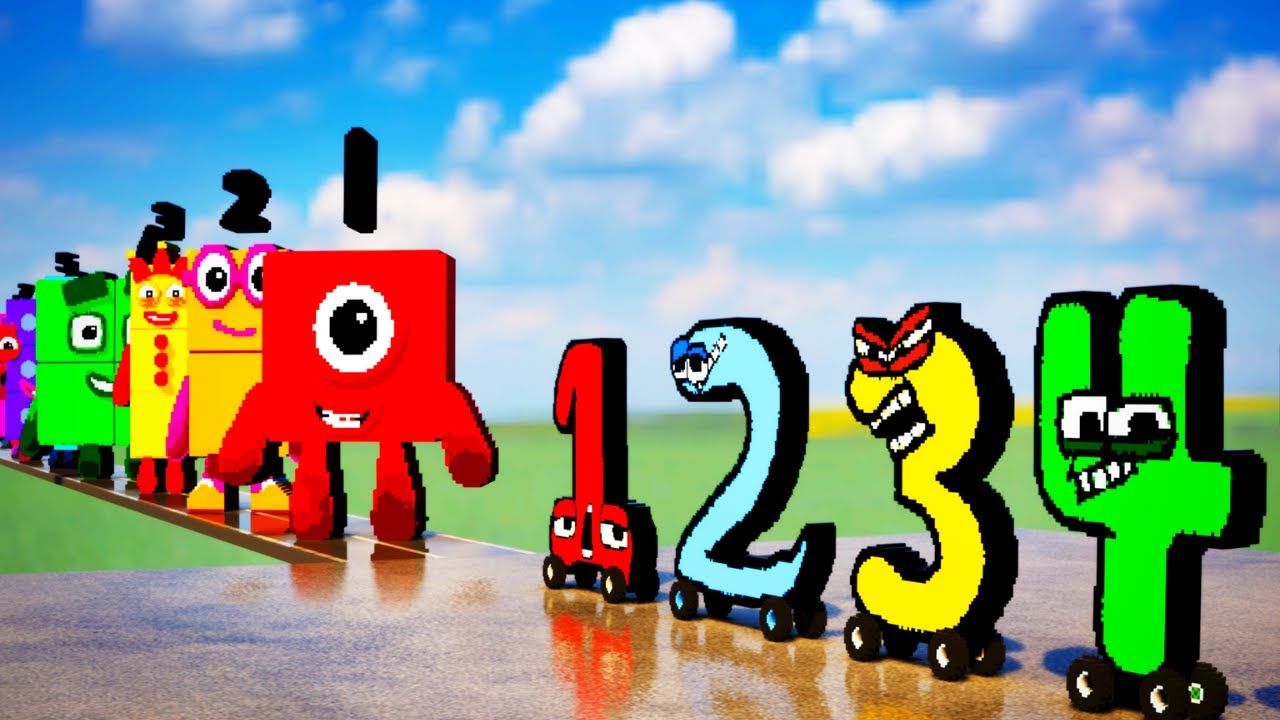 Number Lore 1-10 Cars vs Numberblocks 1-10 Walls | Teardown - YouTube